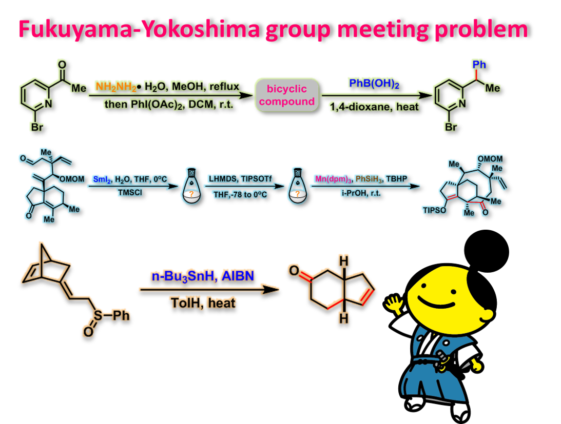Fukuyama-Yokoshima group meeting problem 3 | 化学空间 Chem-Station