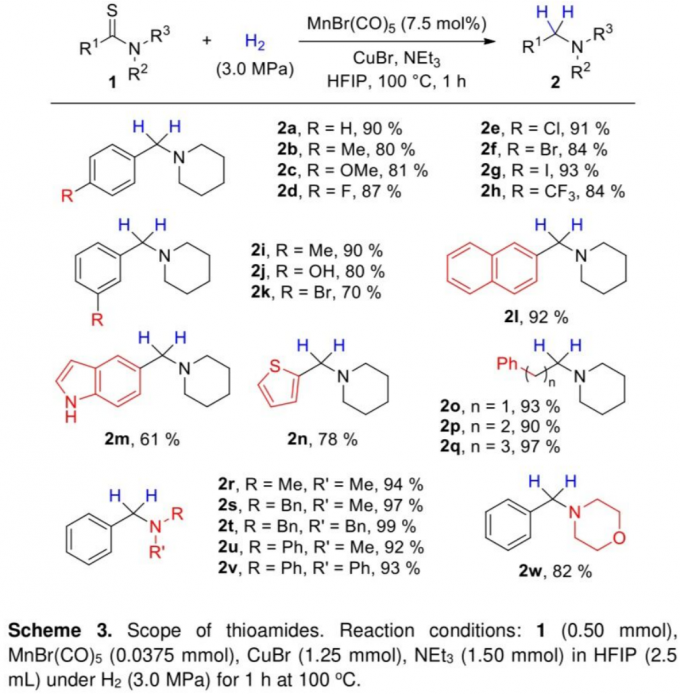 Angew：锰催化的硫代酰胺加氢脱硫反应方法学研究 | 化学空间 Chem-Station