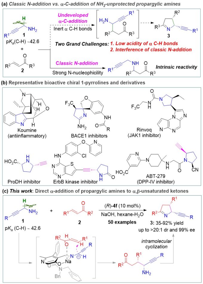 上海师范大学赵宝国教授与陈雯雯教授团队j Am Chem Soc ：羰基催化策略实现炔丙胺α C H键对α β 不饱和酮的不对称共轭加成反应 化学空间 Chem Station